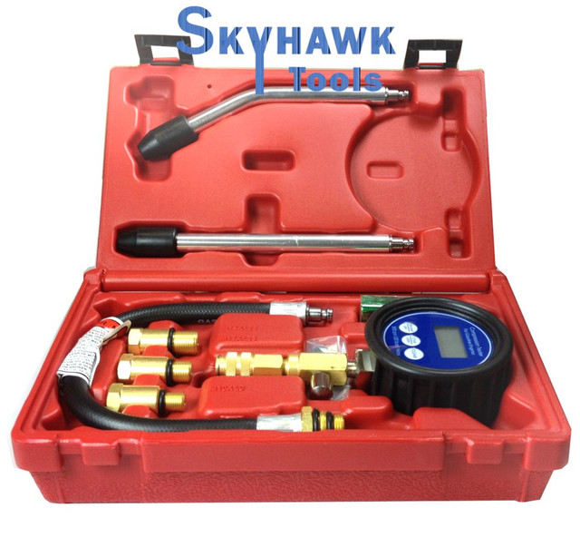 Gasoline Engine Compression Check Tester Set Digital LCD Gauge ...