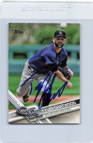 2017 Topps #311 Tyler Chatwood Rockies Signed Auto *J4677 | eBay