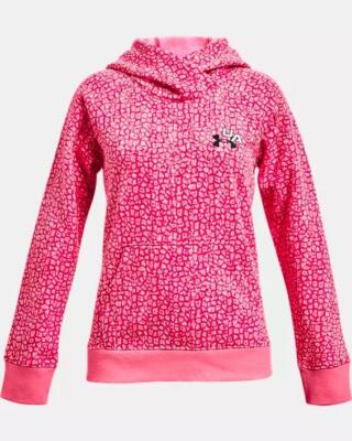 Under Armour Girl's UA Rival Fleece PrintHoodie Youth XL L Gala Cosmo ...
