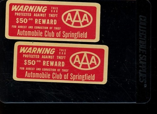 Automobile Club of Springfield. MA AAA Service Card | eBay