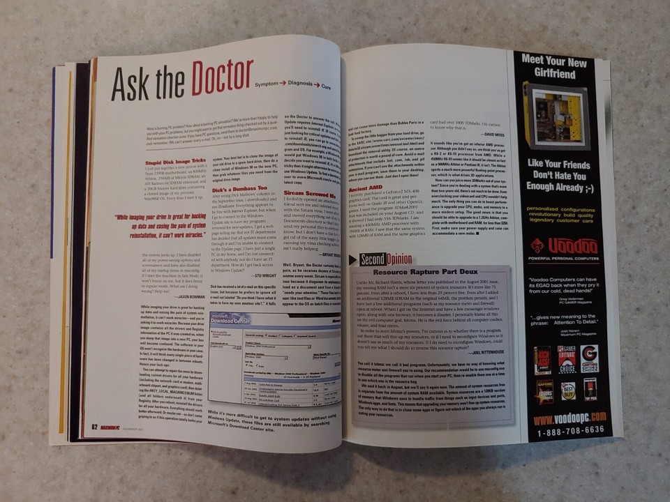 Maximum PC November 2001 w/ CD-ROM Maximum CD Vol 6 No 11 Minimum BS ...