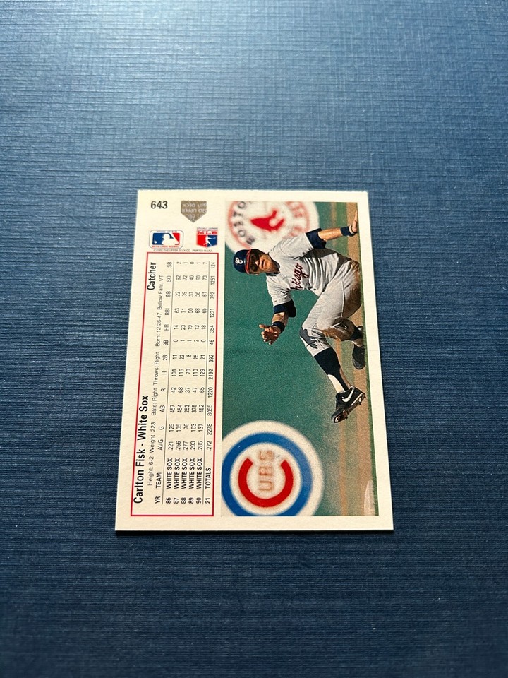 1991 Upper Deck Baseball Carlton Fisk #643 HOF Set Break NM-MT | eBay
