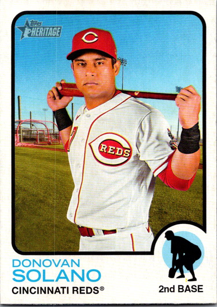 2022 Topps Heritage Donovan Solano #573 Cincinnati Reds | eBay