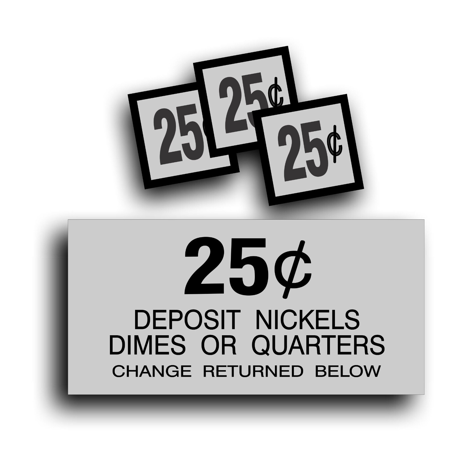 Vending Machine 25 Cent Decal Soda Pop Soft Drink coin slot fits Dixie ...