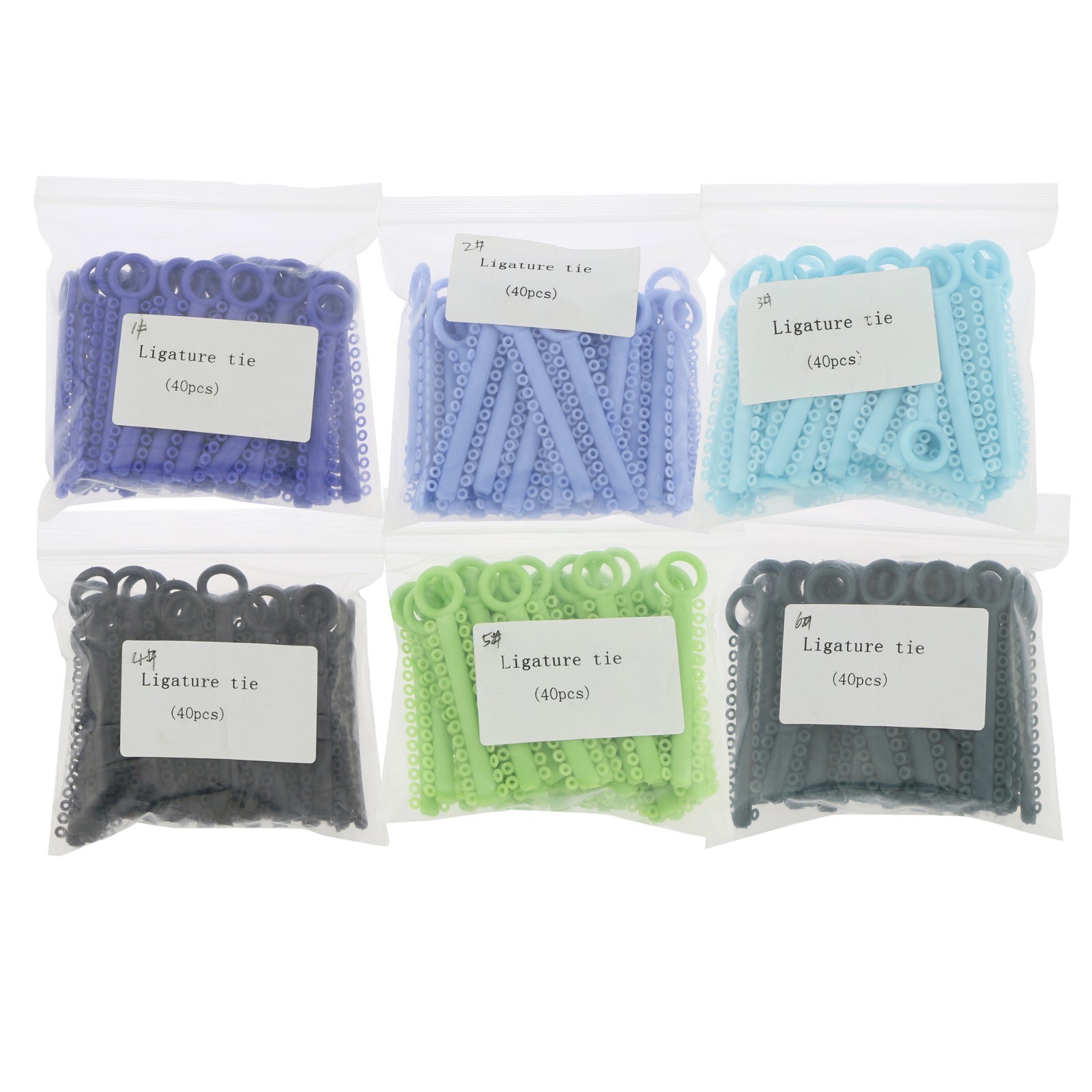 1040pcs Dental Orthodontic Ligature Ties Elastic Bands for Brackets 36 ...