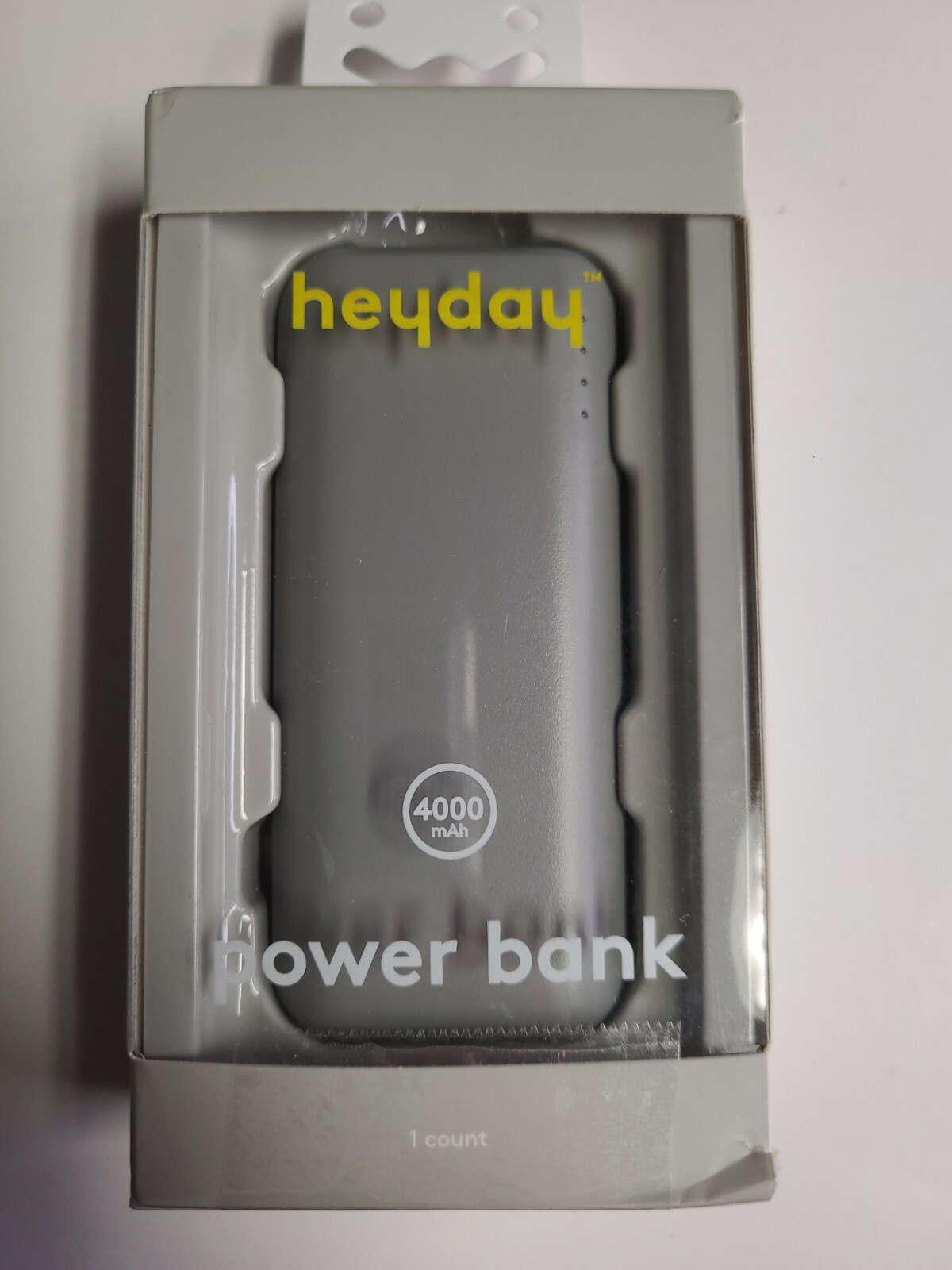 Heyday 4000 mAh Capacity Power Bank w/ Charging Cable Gray | eBay
