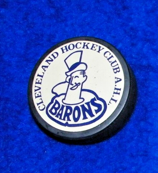 VINTAGE CLEVELAND BARONS AHL HOCKEY PUCK NEW LEFT OVER STORE STOCK ...