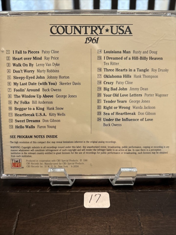 COUNTRY USA 1961 Time-Life CD 24 tracks ORIGINAL HITS NEAR MINT 17 | eBay