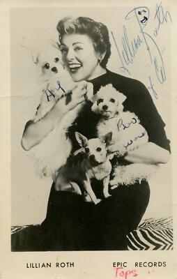 Lillian Roth Autograph Singer Actress Animal Crackers Signed Photo | eBay