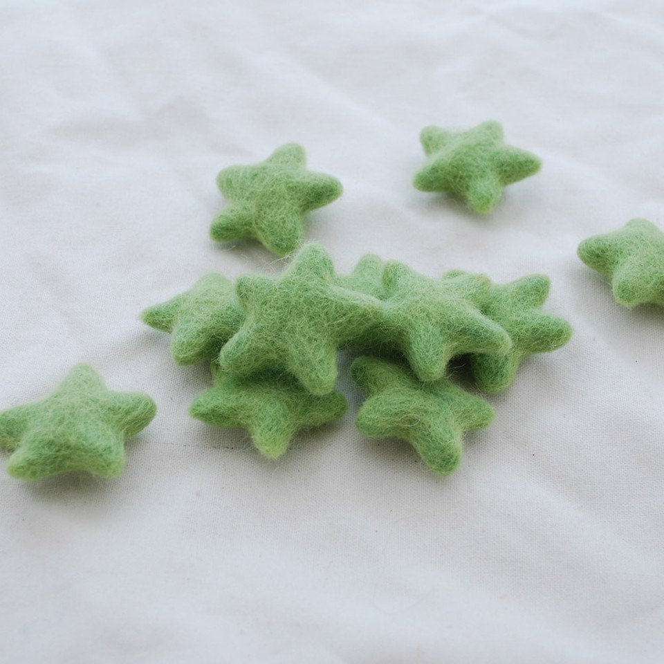100% Wool Felt Stars - 10 Felted Stars - 90 Colours to choose | eBay