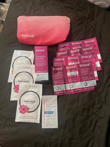 Lot Of Women's Viviscal Hair Care Samples Plus 1.7 Oz Elixir & Pouch & Masks 852135004077 | eBay
