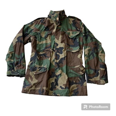 USGI M-65 Field Jacket Small Long Woodland Camo BDU Cold Weather Army ...
