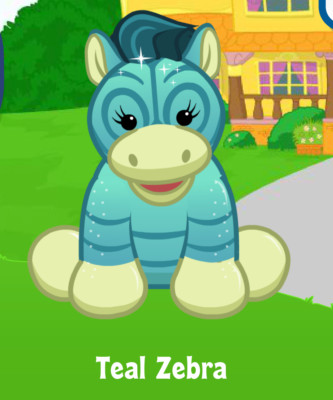Webkinz Teal Zebra Digital Adoption Code Only Messaged Webkinz | eBay