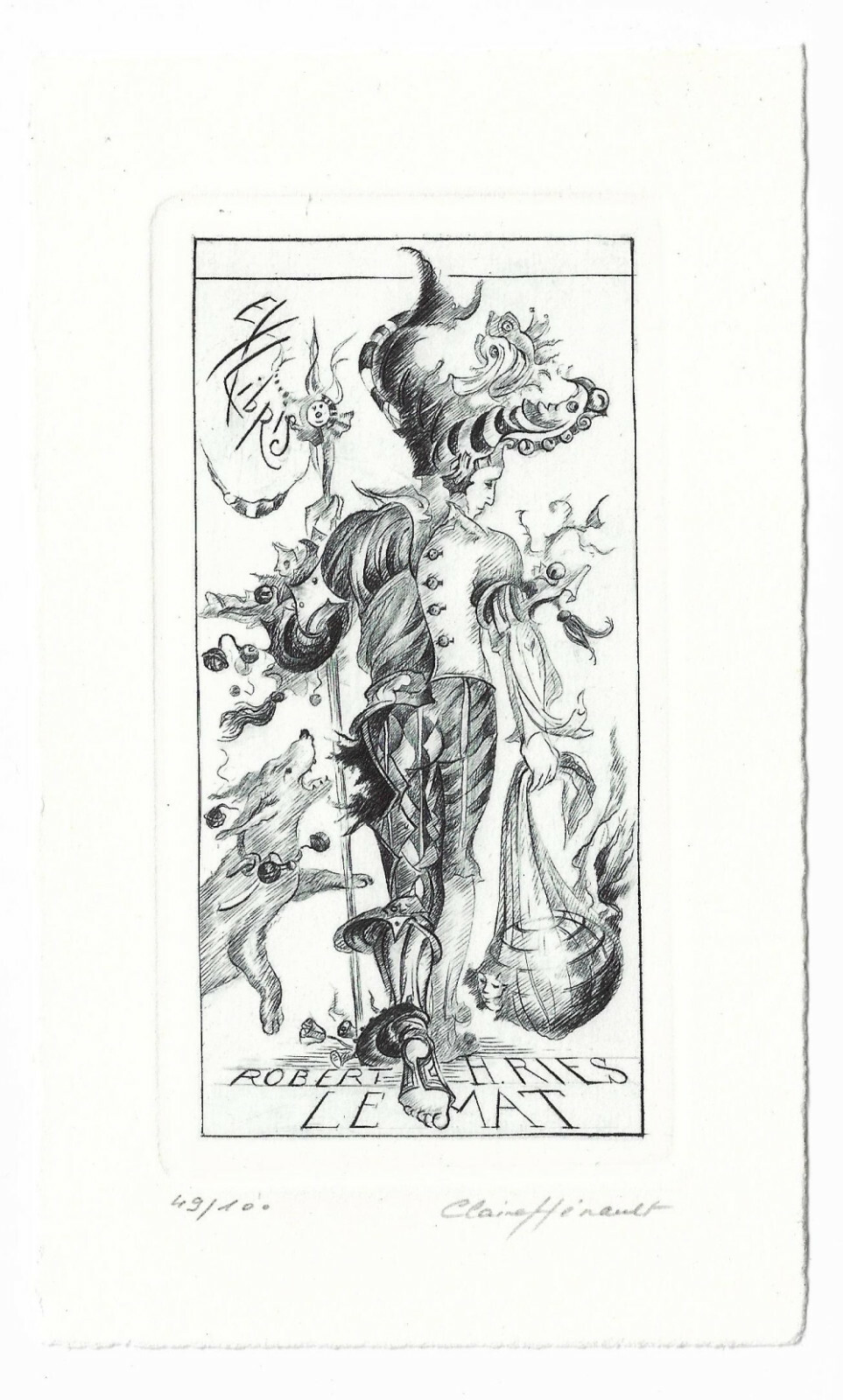 CLAIRE HENAULT: Exlibris für Robert H. Ries Le Mat | eBay