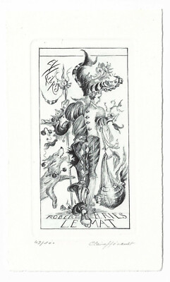 CLAIRE HENAULT: Exlibris für Robert H. Ries Le Mat | eBay