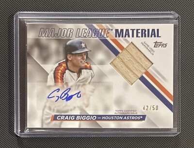 CRAIG BIGGIO 2024 TOPPS SERIES 2 Autograph Game Used Bat Relic /50 SP ...
