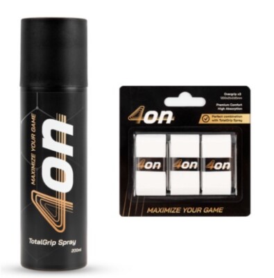 4on Total Grip Spray & 4on Overgrip Nonslip Spray,Padel, Pickleball ...