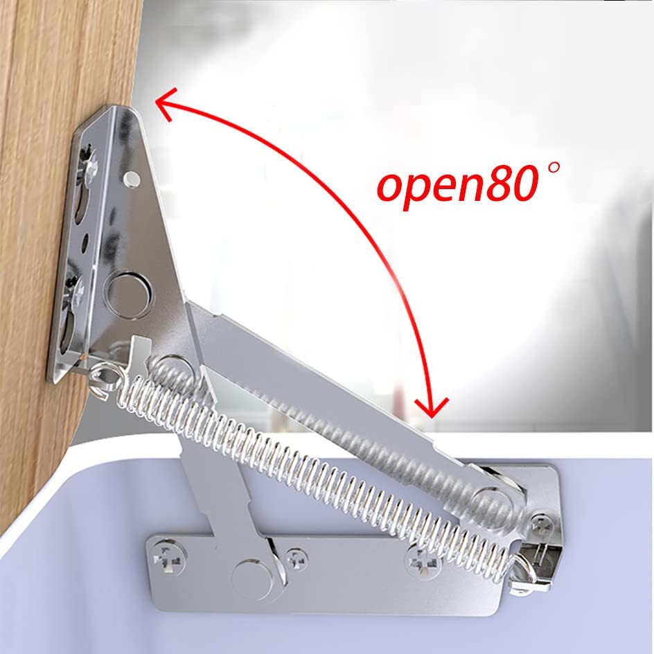 2 Pcs Foldable Lifting Bracket Spring Hinges Sofa Bed Corner Cabinet ...