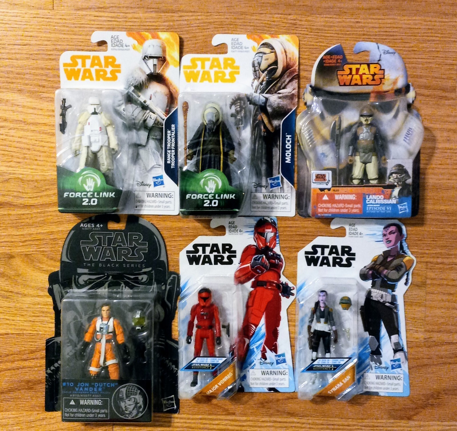 STAR WARS ACTION FIGURE LOT 6 3.75" FIGURES FROM VARIOUS SERIES MAJOR ...