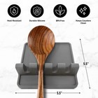 Zulay Kitchen Silicone Utensil Rest - BPA-Free, Durable Spoon Medium ...