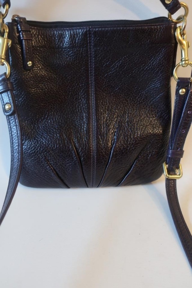 Women Coach Brooke E0973-43112 Eggplant Purple Pebbled Leather ...