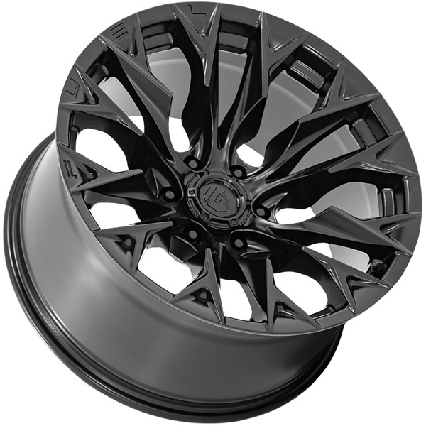 (Set of 4) Fuel D804 Flame 20x10 6x135 -18mm Blackout Wheels Rims 20 ...