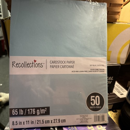 Recollections Cardstock Paper 8 1/2" X 11" 50 Sheets Sky Blue Solid ...