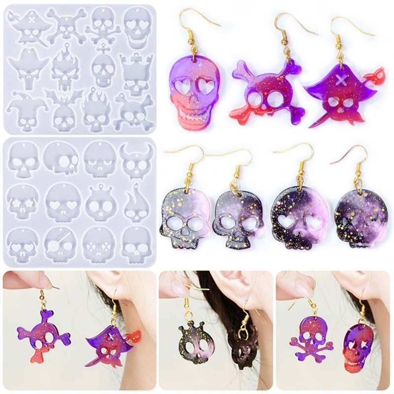 Silicone Earring Molds Featuring Skull Designs for Hobbyists and ...