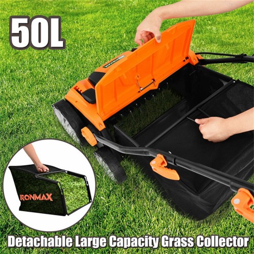 15 Inch Electric Lawn Dethatcher with Large 50L Collection Bag Garden ...