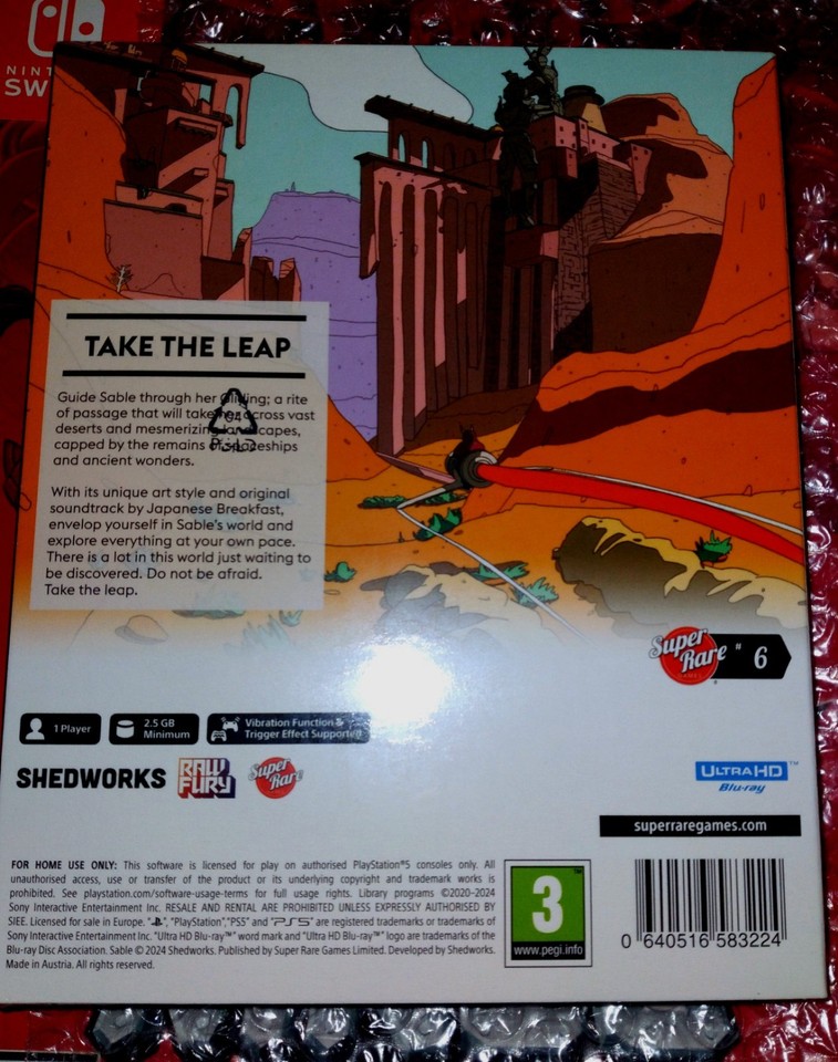 Sable PlayStation 5 PS5 SRG #6 By Super Rare Games Brand New Factory Sealed 640516583224| eBay