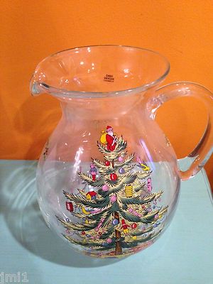 Spode CHRISTMAS TREE 96 oz. Glass Pitcher | eBay