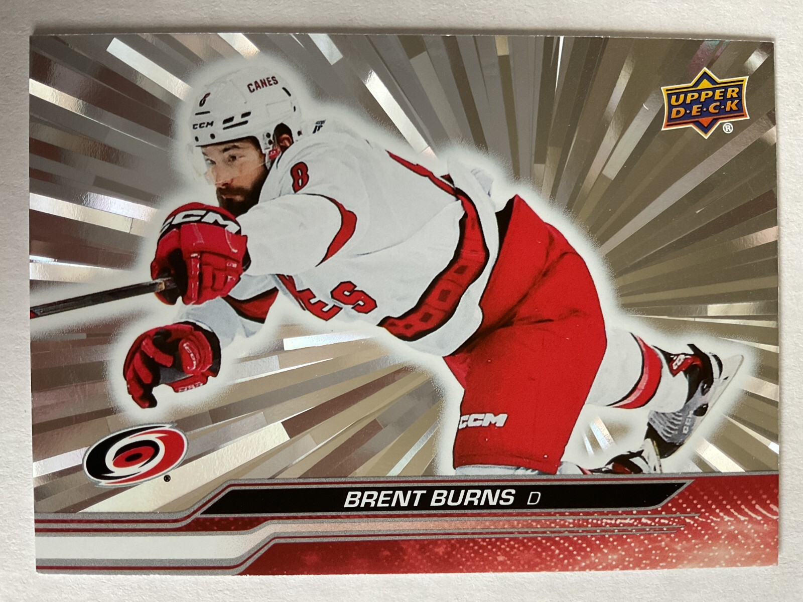 Brent Burns 2023-24 Upper Deck Series 2 Outburst Silver Parallel Card ...