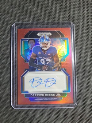 2022 PRIZM DRAFT PICKS FOOTBALL DERRICK DEESE JR. /199 AUTO RED SP SAN ...