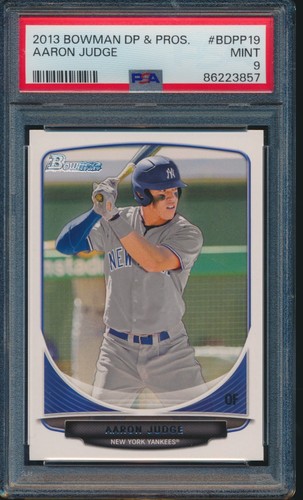 PSA 9 AARON JUDGE 1st 2013 BOWMAN DRAFT PICKS NY YANKEES ROOKIE CARD RC ...