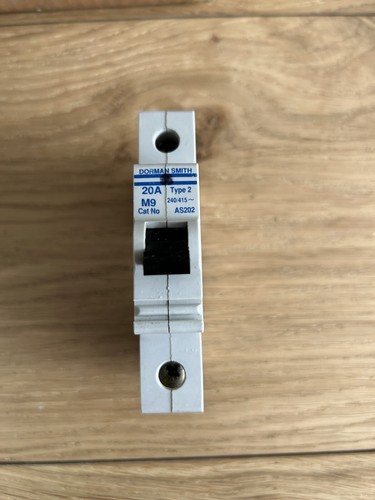 Dorman Smith Load Limiter 20 Amp Type 2 Circuit Breaker Mcb M9 AS 202 ...