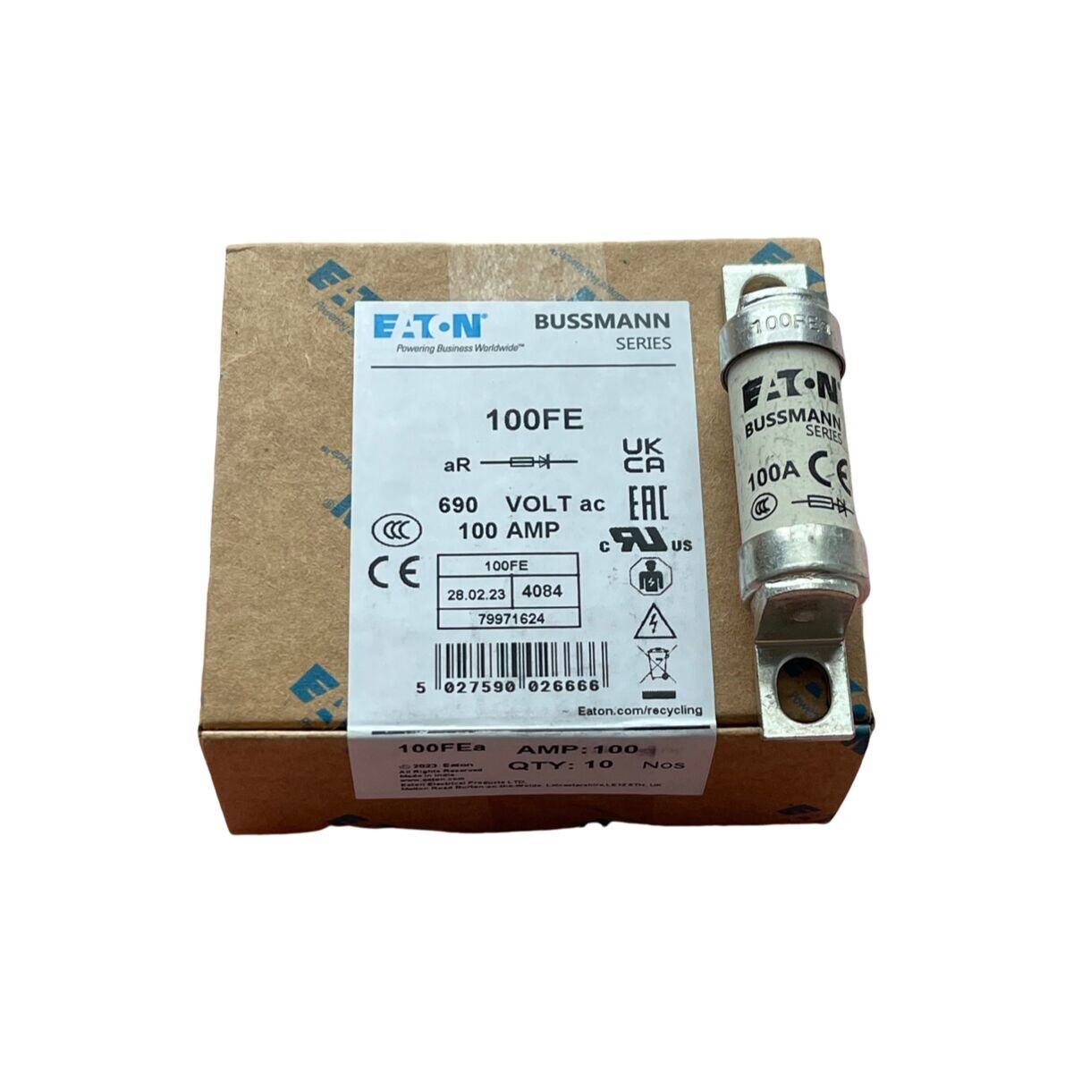 1pc ORIGINAL Bussmann 100FE 100FEA ( 100A ) 690Vac AC Fuse Type T | eBay