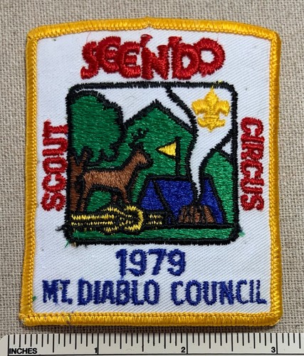 Vintage 1979 MT. DIABLO COUNCIL Boy Scout See N Do Circus PATCH BSA ...
