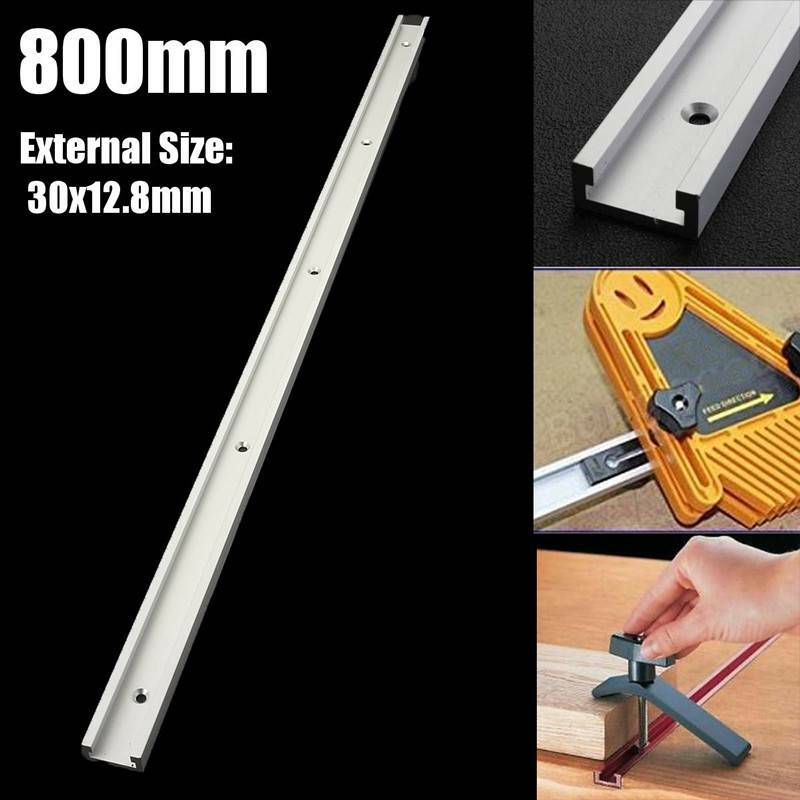 2pcs 800mm T-Track Miter Slot Table Saw Gauge Aluminium Alloy ...