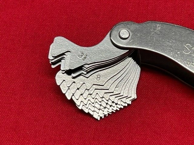 Starrett 476 Whitworth Standard Screw Pitch Gage 55 Deg Threads, 3-1/2 ...