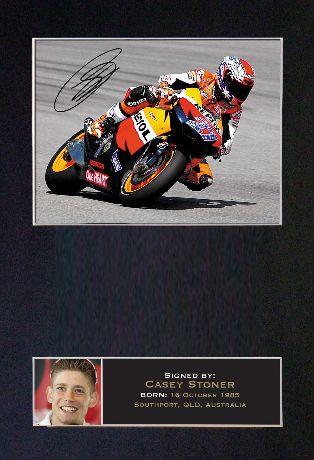 CASEY STONER Signed Mounted Reproduction Autograph Photo Prints A4 44 ...