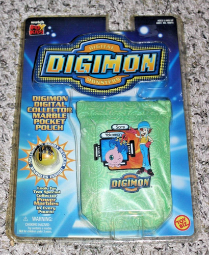 2001 Bandai Digimon Digital Monsters Sora & Yokomon Pocket Pouch w ...