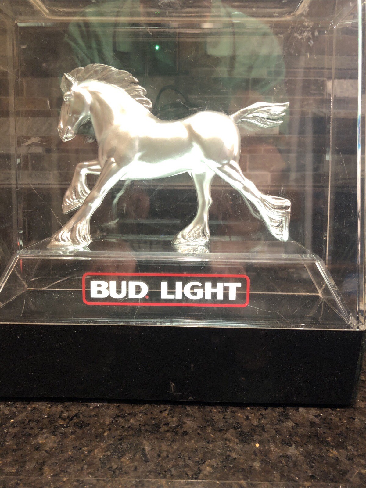 Budweiser BUD LIGHT Clydesdale Horse Electric Beer Sign Bar Light Lamp ...
