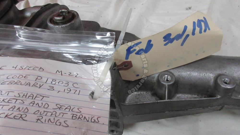 1971 Muncie M22 3925661 Muncie Trans 4 Speed P1B03C Camaro Chevelle ...