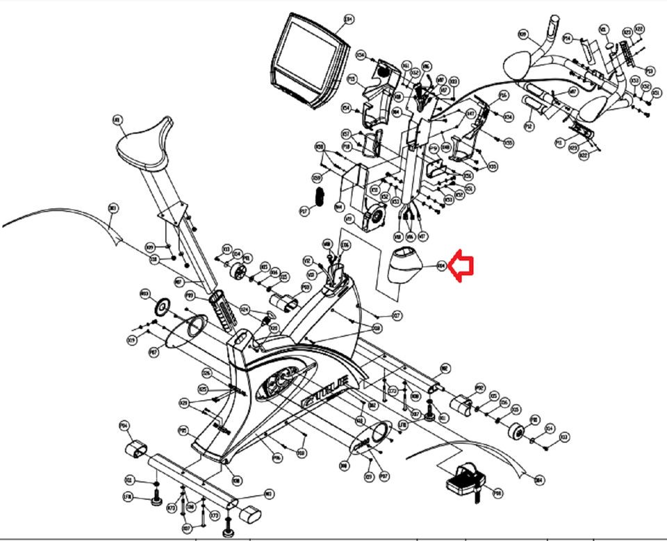 True Fitness LC900 CS800 Recumbent Bike Console Mast Boot Cover ...