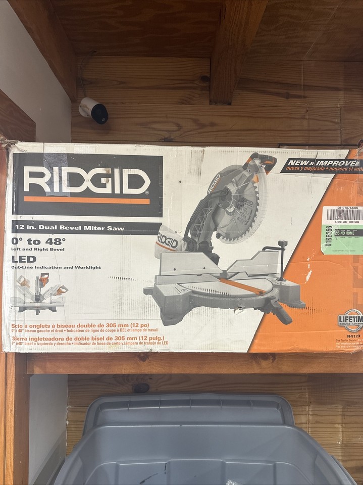 RIGID 15 AMP Corded 12 Inch Dual Bevel Sliding Miter Saw | eBay