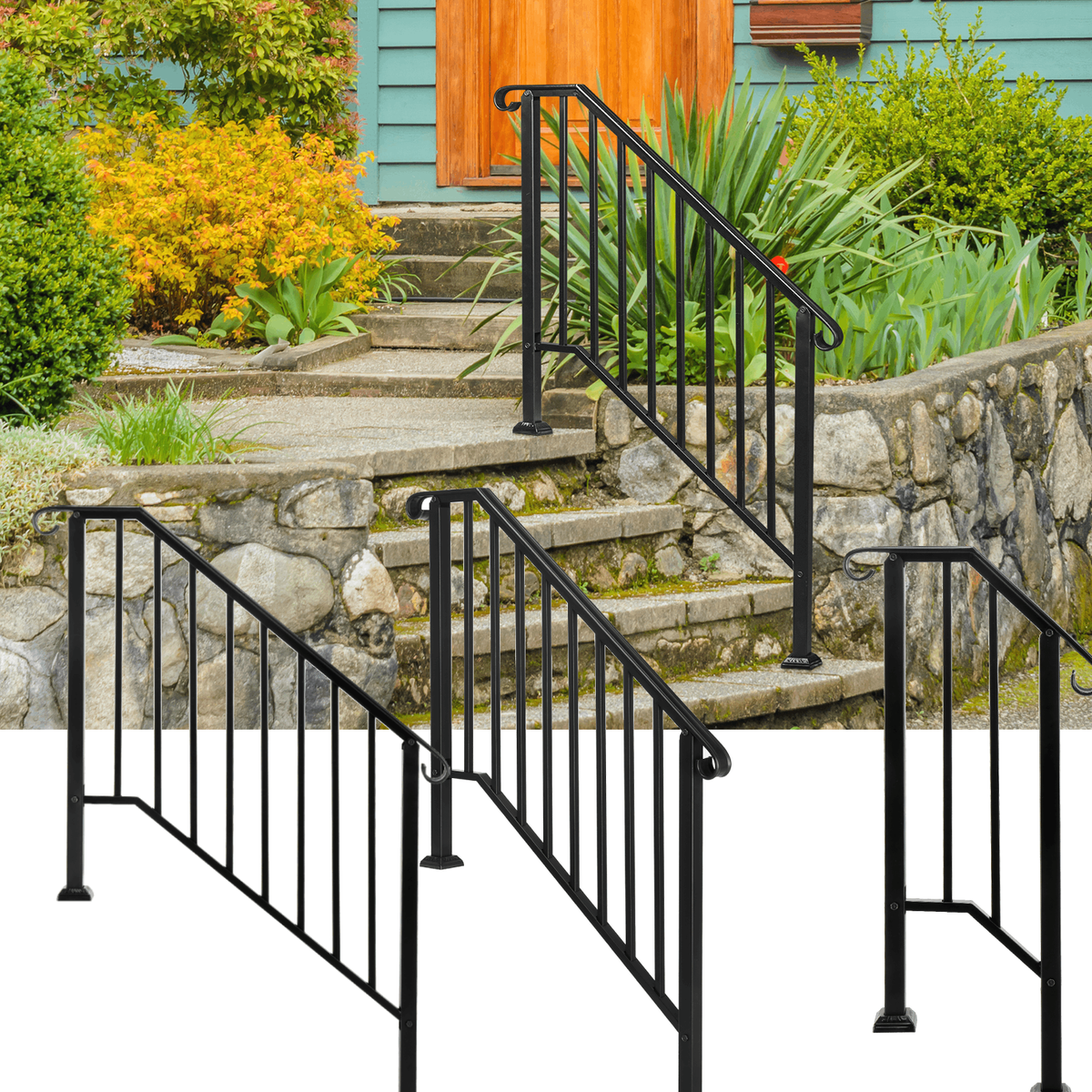 Outdoor Metal Handrails Drawings Steps Outdoor Metal Handrail Stairs