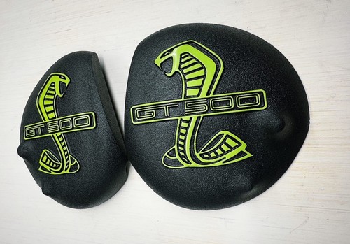 20-22 GT500 Custom Fitted Strut Tower Covers Caps(Cobra) Grabber Lime ...