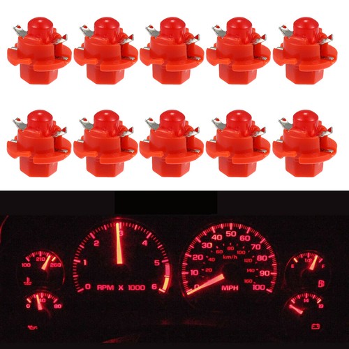 10PC T5 B8.4D 5050 1SMD Car LED Dashboard Dash Gauge Instrument Light ...