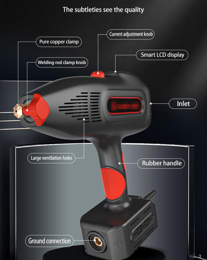 3800W Portable Mini Electric Handheld Welding Gun Machine Welder Kit 15 ...
