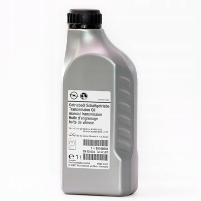 Genuine Vauxhall Gm Gearbox Manual Transmission Oil 1L - 93165694 | eBay UK